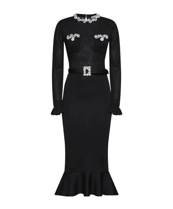 SELF-PORTRAIT Long-sleeved Dress