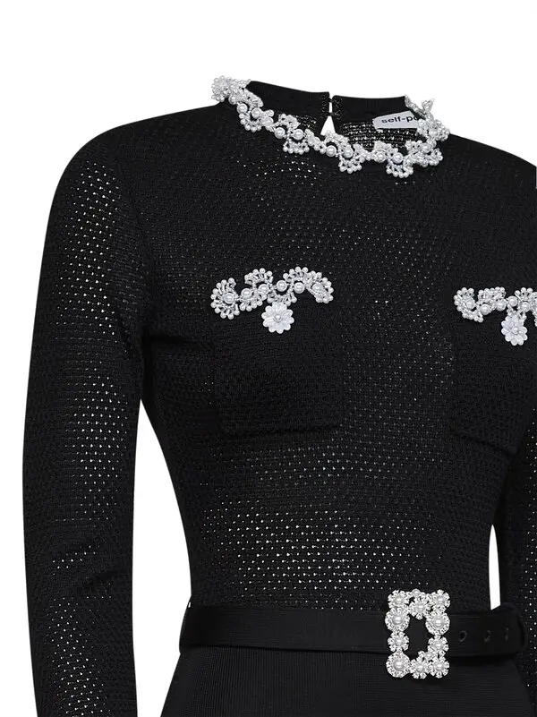 SELF-PORTRAIT Long-sleeved Dress