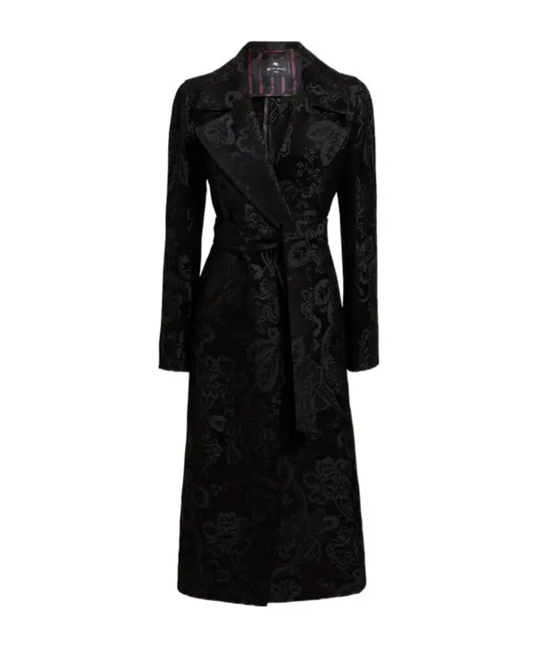 Etro Floral Jacquard Double-breasted Coat