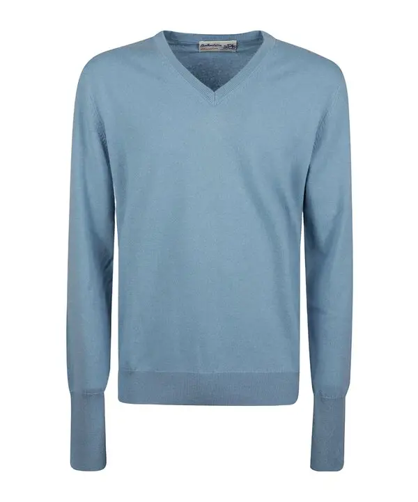 BALLANTYNE Plain Stitch Long Sleeve Sweater