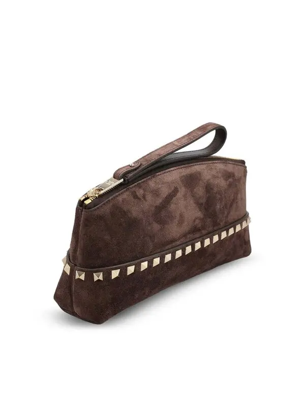 Valentino Garavani Rockstud Suede Pouch