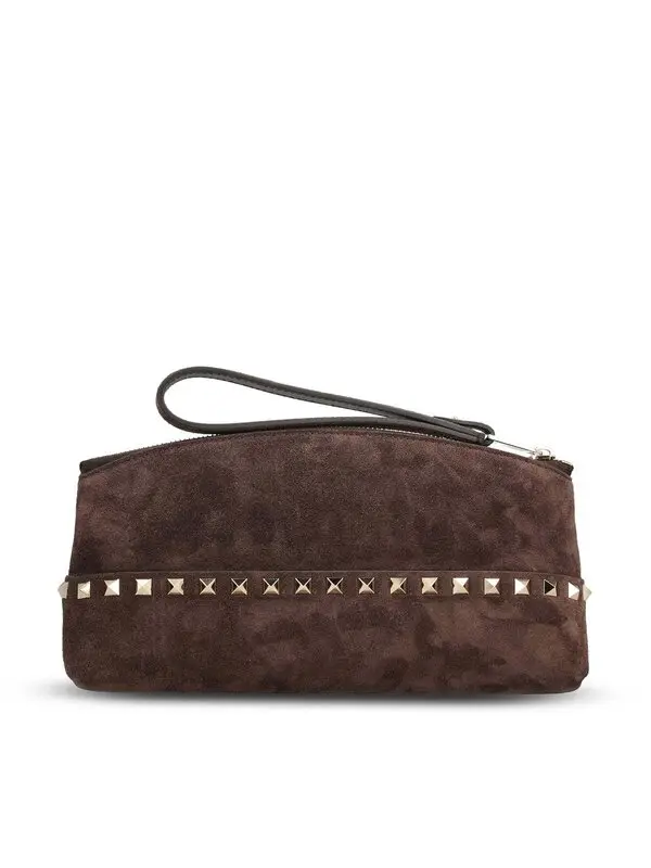 Valentino Garavani Rockstud Suede Pouch