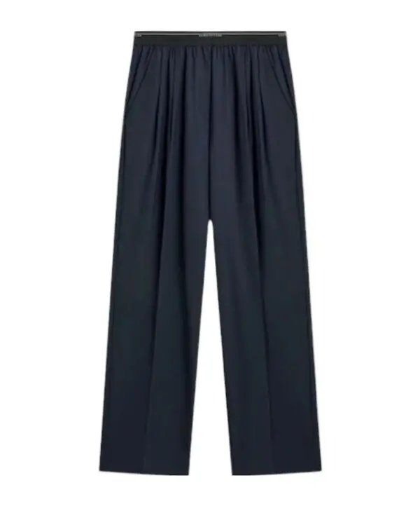 SEMICOUTURE Straight-leg Casual Trousers With Branded Webbing Belt