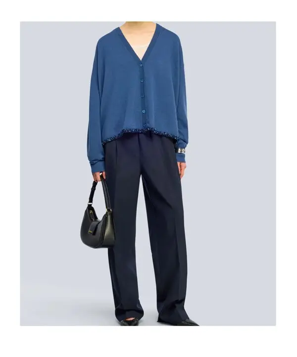 SEMICOUTURE Straight-leg Casual Trousers With Branded Webbing Belt