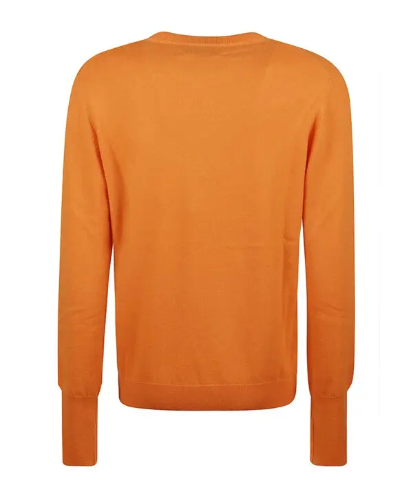 BALLANTYNE Plain Stitch Knitted Sweater - Darkorange