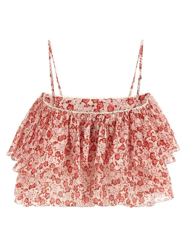 Isabel Marant Étoile Erisa' Floral Print Cropped Top