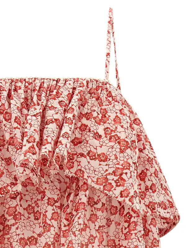 Isabel Marant Étoile Erisa' Floral Print Cropped Top