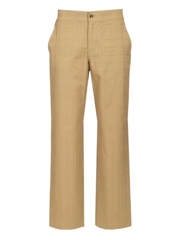 Burberry Textured Check Cotton Trousers
