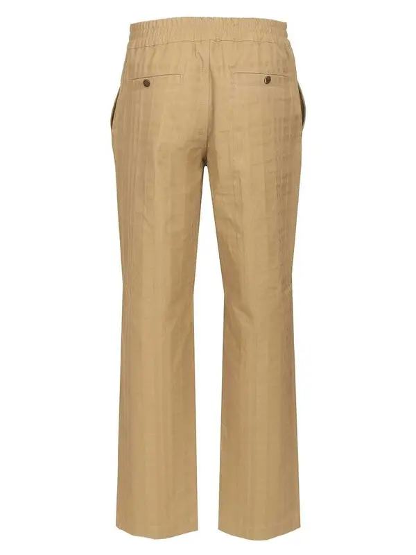 Burberry Textured Check Cotton Trousers