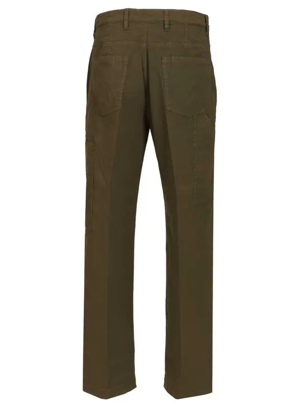 Dries Van Noten Cotton Trousers With Tortoiseshell Button