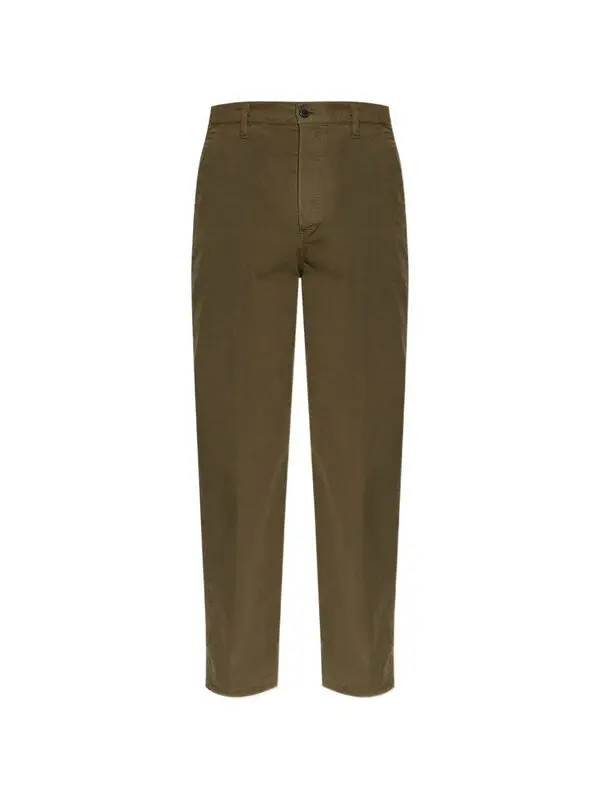Dries Van Noten Cotton Trousers With Tortoiseshell Button