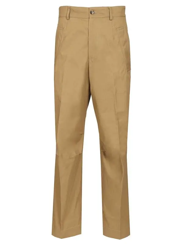 Dries Van Noten Straight Leg Cotton Twill Trousers