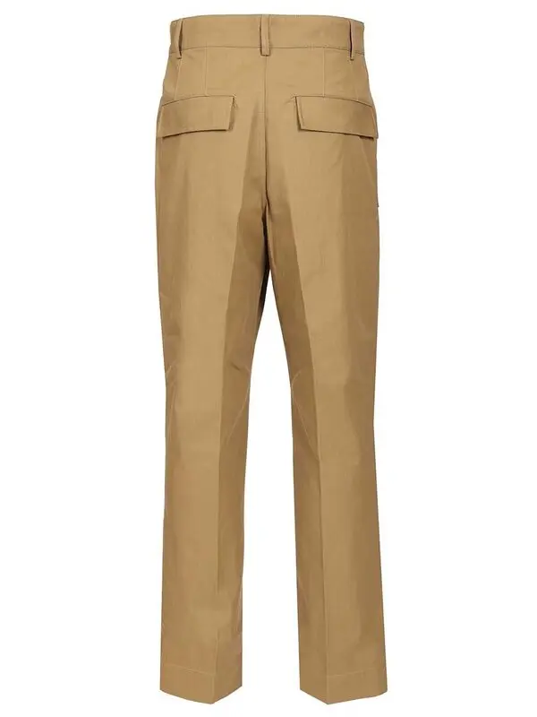 Dries Van Noten Straight Leg Cotton Twill Trousers