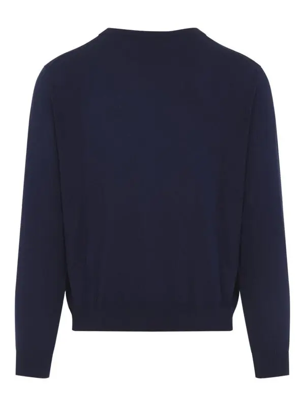 Etro Cotton Crew Neck Sweater With Embroidered Logo