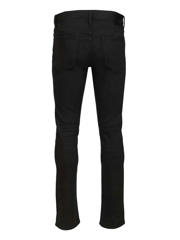 TOM FORD Slim-fit Five-pocket Stretch Denim Jeans With Suede Trim
