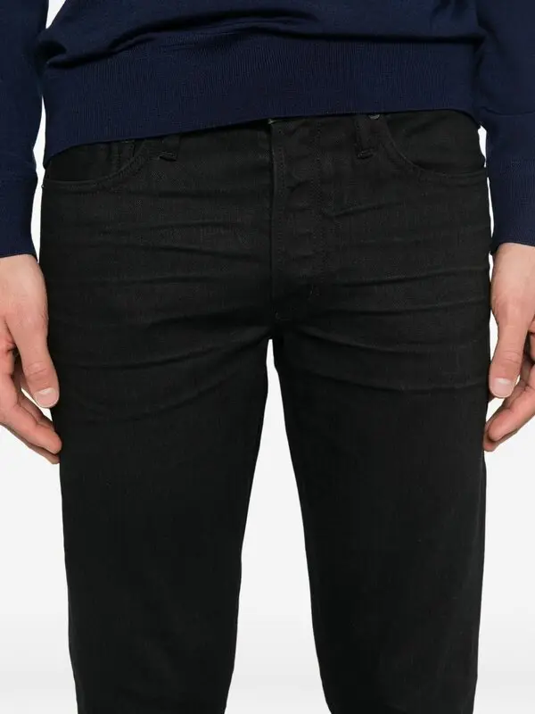 TOM FORD Slim-fit Five-pocket Stretch Denim Jeans With Suede Trim