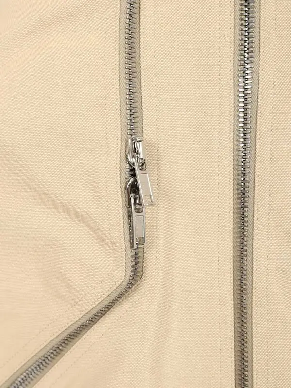 Rick Owens Heizer Flight Jacket In Organic Cotton - Cream