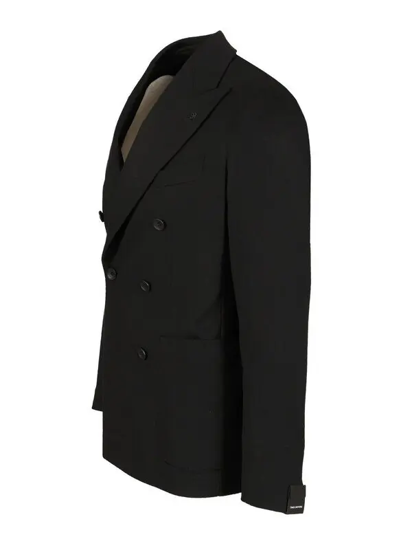 Tagliatore Double-breasted Wool And Cashmere Blazer