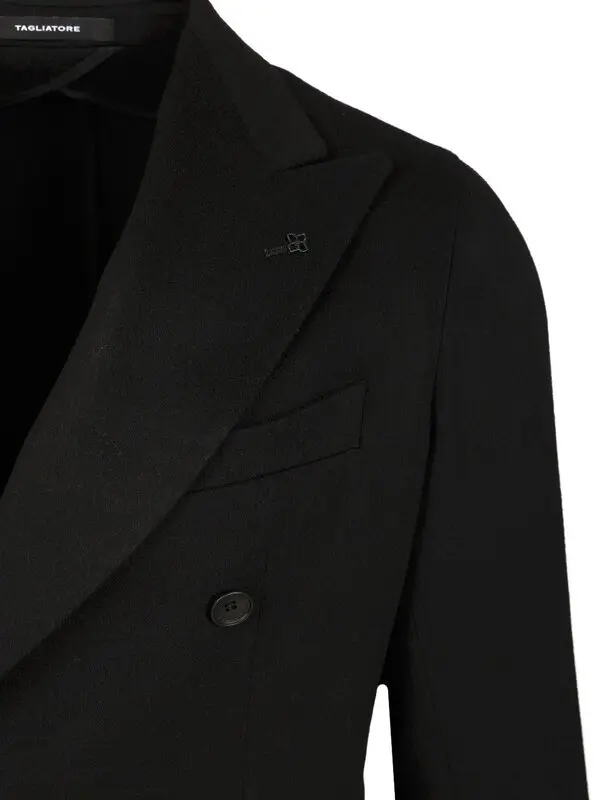 Tagliatore Double-breasted Wool And Cashmere Blazer