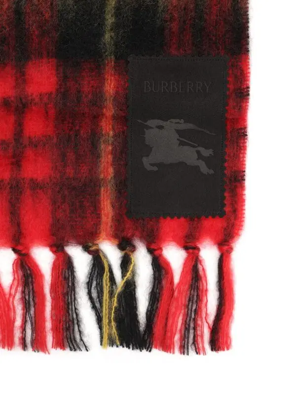 Burberry Check Wool And Mohair Scarf