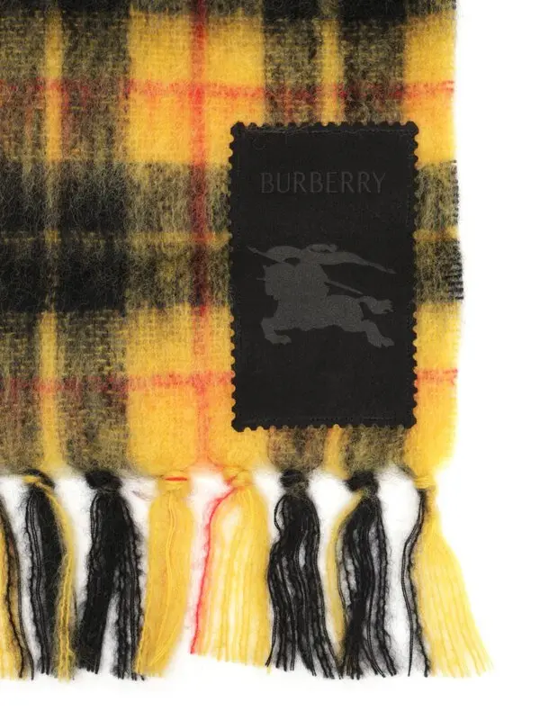 Burberry Check Wool And Mohair Scarf