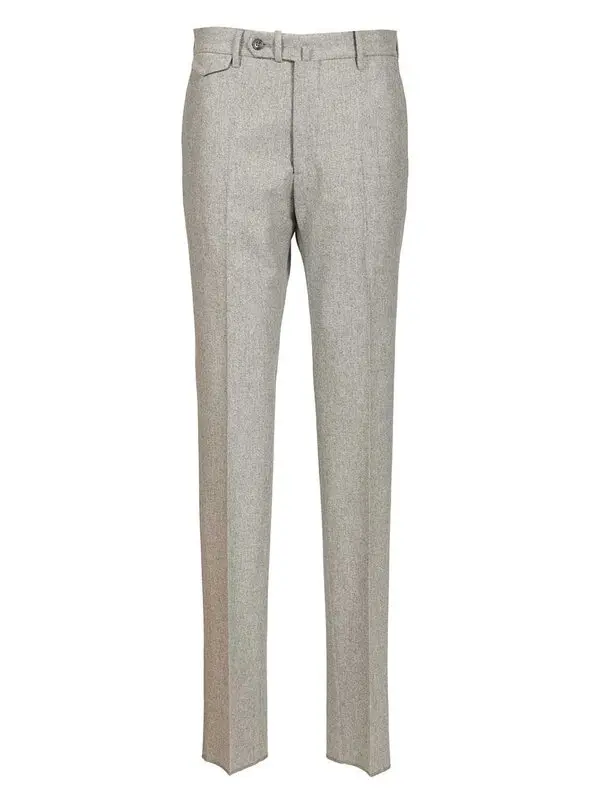 Tagliatore Super 100s Wool Flannel Pleated Trousers