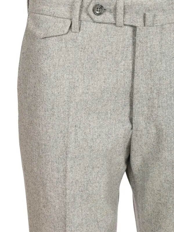 Tagliatore Super 100s Wool Flannel Pleated Trousers