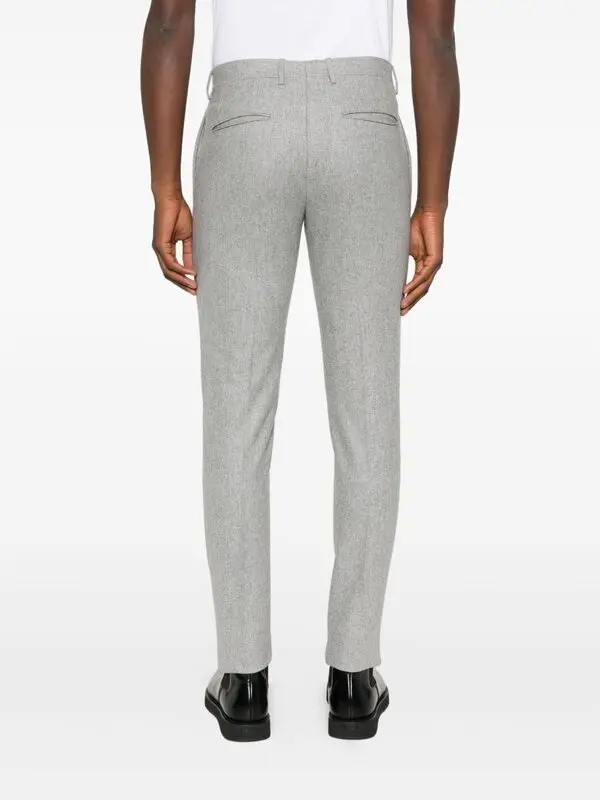 Tagliatore Super 100s Wool Flannel Pleated Trousers