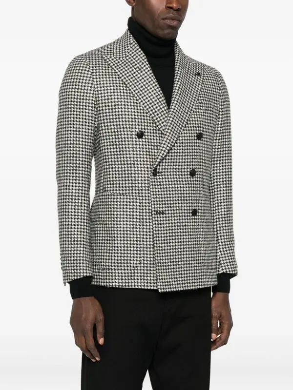 Tagliatore Double-breasted Houndstooth Blazer