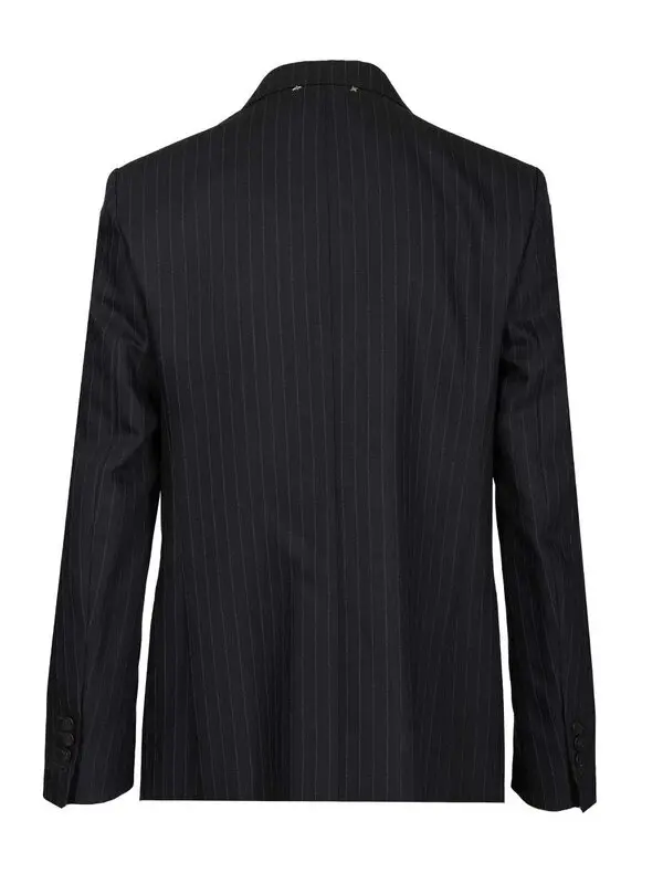 GOLDEN GOOSE Double-breasted Blazer In Pinstriped