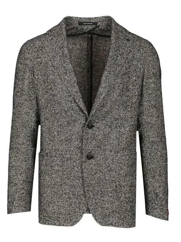 Tagliatore Fil-à-fil Textured Single-breasted Blazer With Notched Lapel