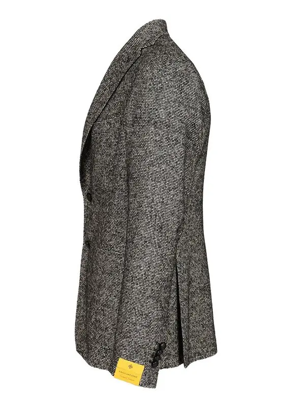 Tagliatore Fil-à-fil Textured Single-breasted Blazer With Notched Lapel