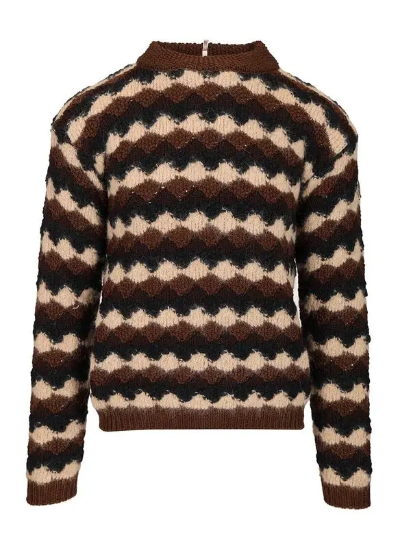 Moncler Geometric Logo Motif Apres Ski Sweater