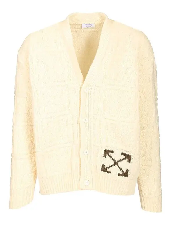 Off-White Arrow 3d Wool Cardigan