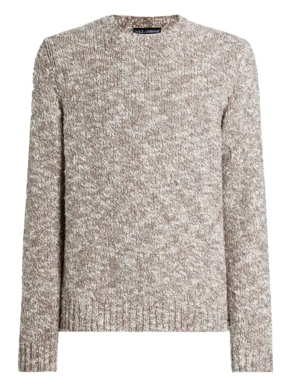 Dolce & Gabbana Shaved Wool Crew Neck Sweater