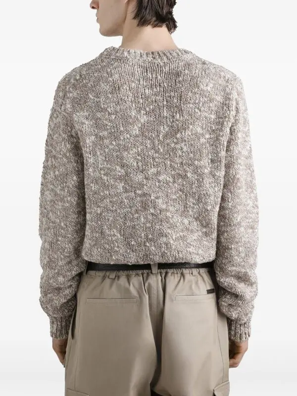 Dolce & Gabbana Shaved Wool Crew Neck Sweater