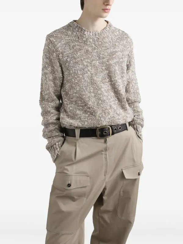 Dolce & Gabbana Shaved Wool Crew Neck Sweater