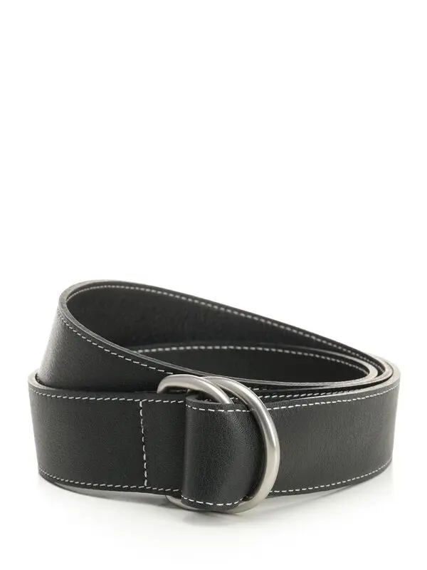 AMI Paris Double Belt With Metal Buckles - Black