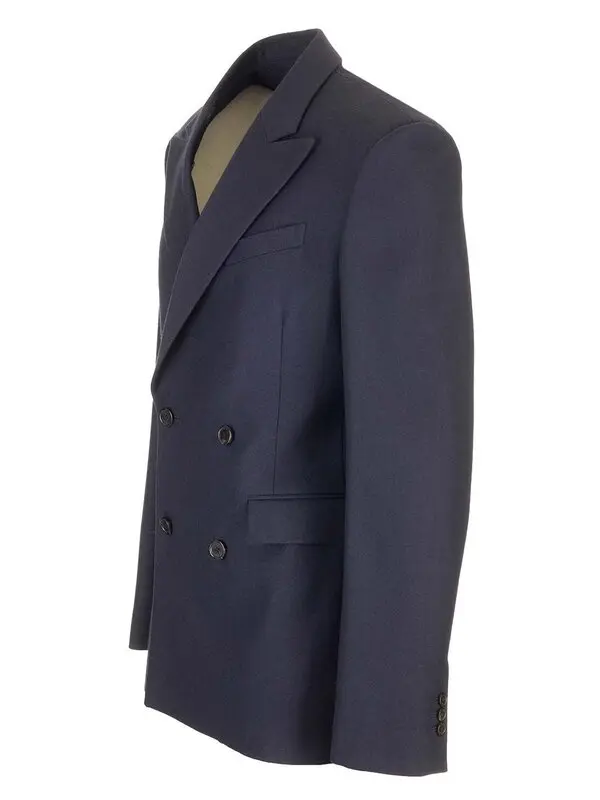 Loewe Double-breasted Wool Flannel Jacket