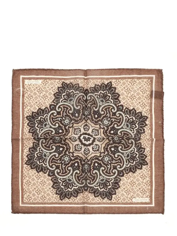 Tagliatore Wool Pocket Square - Gray