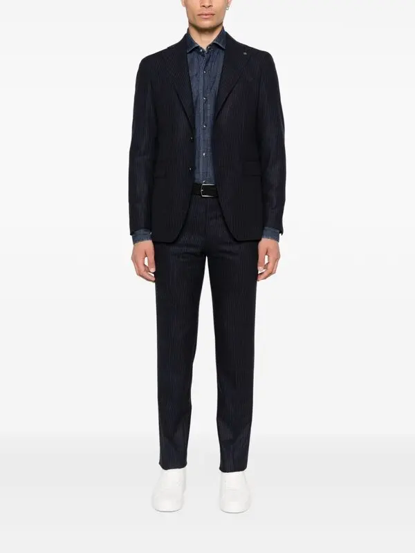 Tagliatore Vesuvio Pinstriped Single-breasted Suit
