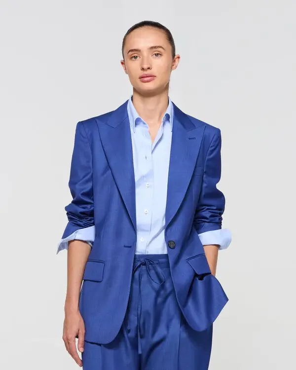 Serena Bute Wool Fitted Single Breasted Blazer