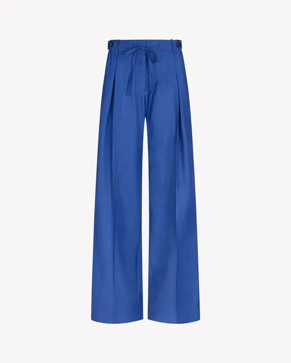 Serena Bute Wool Side Tab Jogger - Blue