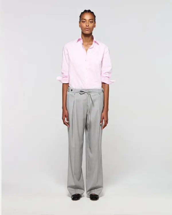 Serena Bute Sharkskin Wool Side Tab Joggers