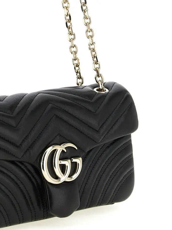 Gucci Gg Marmont' Medium Shoulder Bag - Black