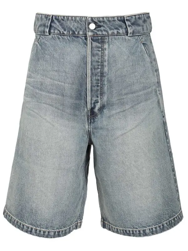 Fear Of God Wide Leg Denim Shorts - Blue
