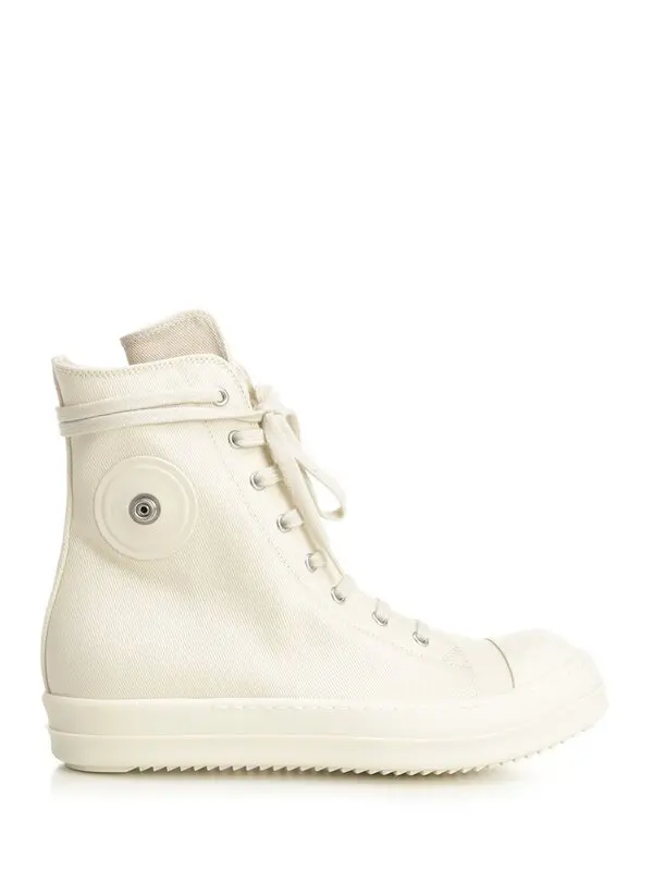 Rick Owens High-top Cotton Sneakers