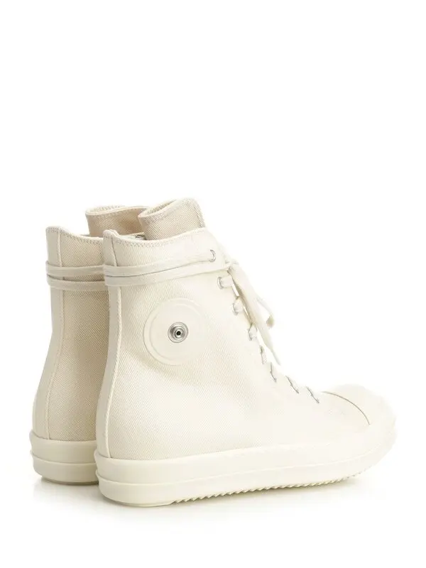 Rick Owens High-top Cotton Sneakers