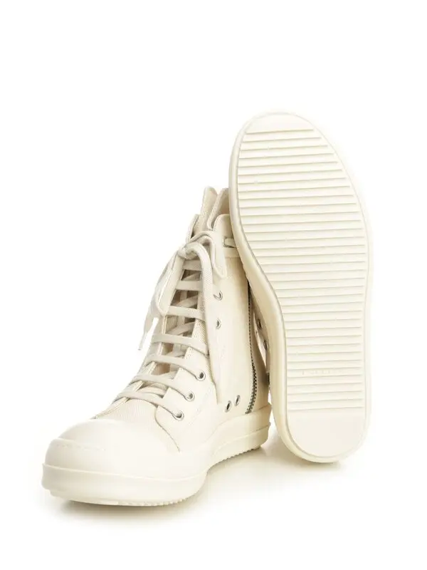 Rick Owens High-top Cotton Sneakers