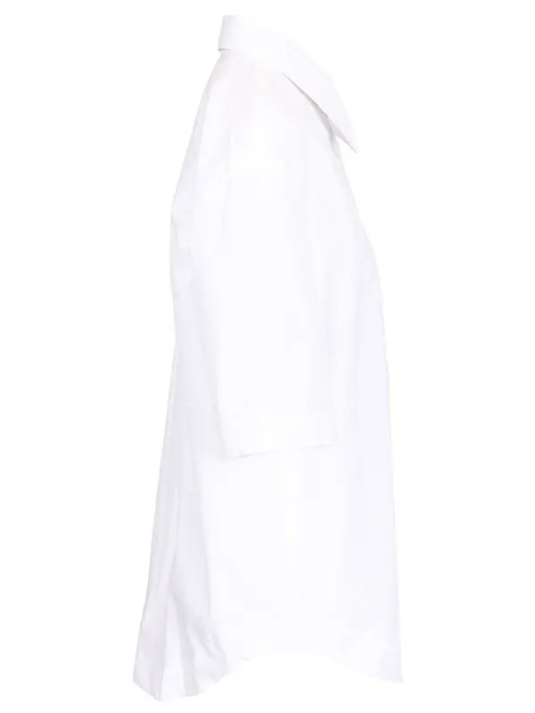 AMI Paris Short-sleeved Cotton Poplin Shirt